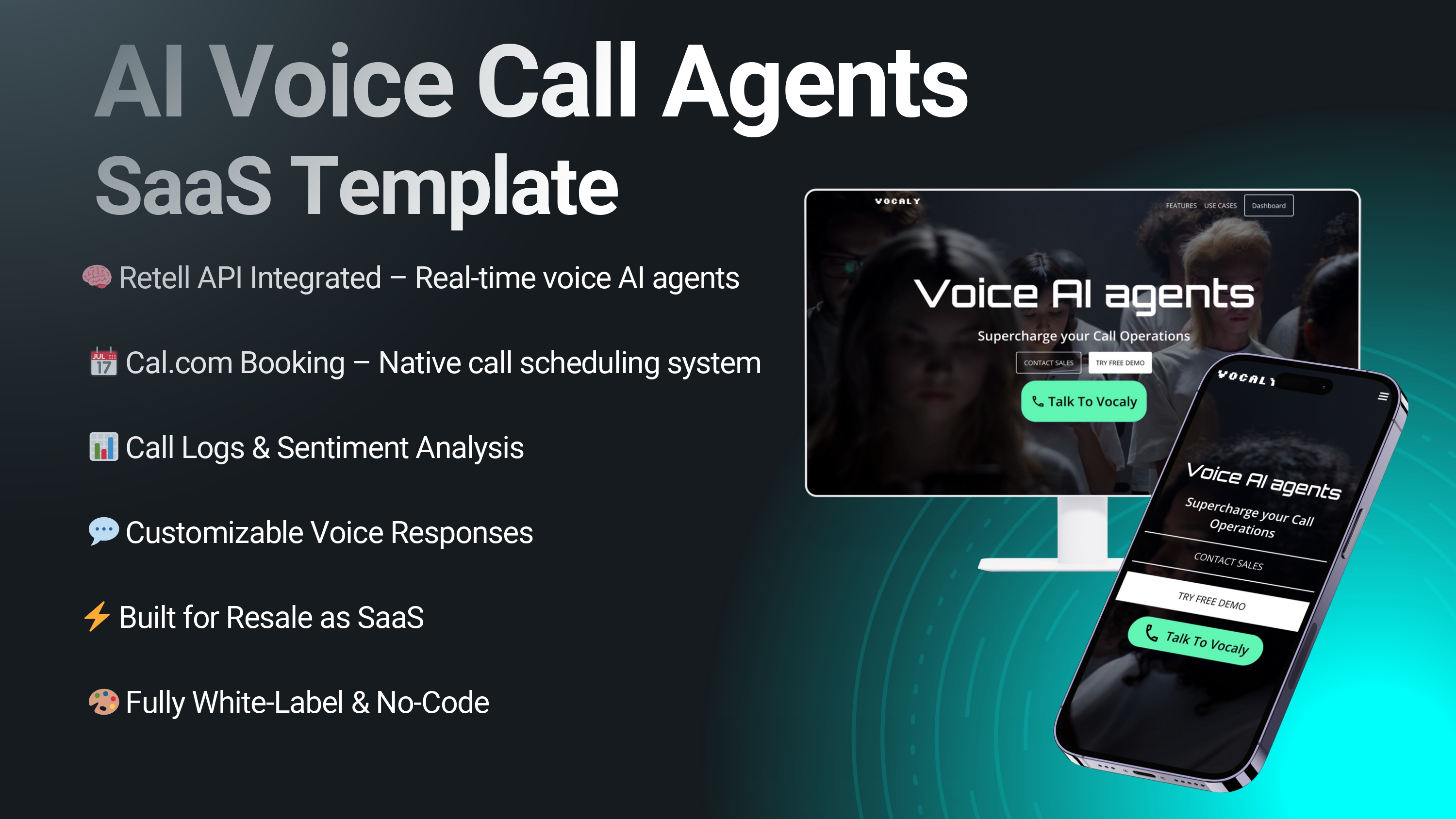 AI Voice Phone Call Agent SaaS Template | Bubble